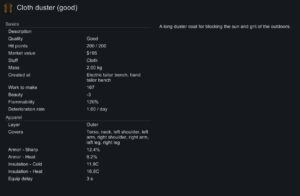 Rimworld cloth parka - wolfBos